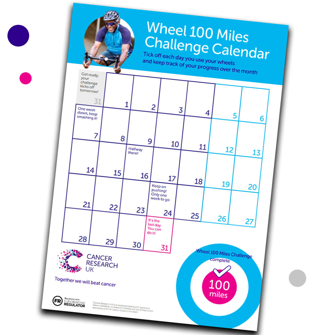 Wheel 100 Challenge Fundraising Hub | Cancer Research UK