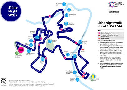 Shine Night Walk Norwich | Norwich Charity Walk