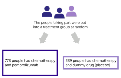 A trial looking at pembrolizumab before and after surgery for triple ...